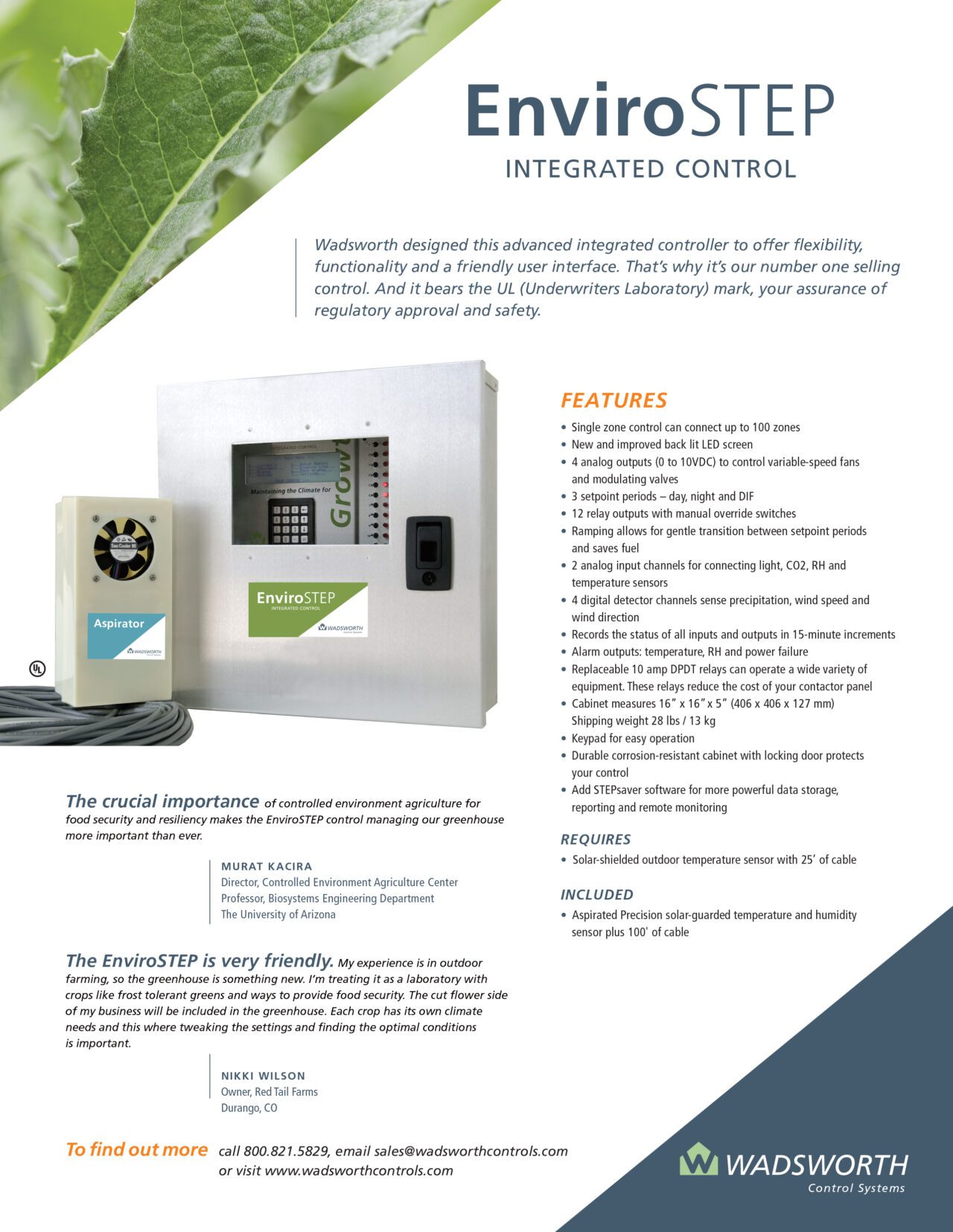 Greenhouse Control - EnviroSTEP Advanced Integrated Controller